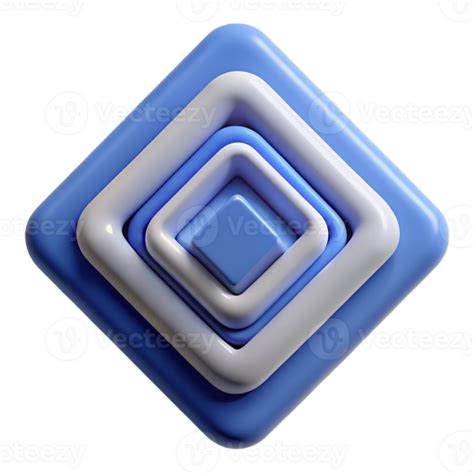 Beautiful Romantic Artistic Symmetrical Design Of Nested Squares Clean Lines Flat Color With