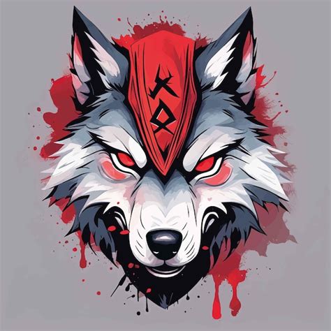 Premium Vector Wolf With Skull And Eyewolf With Skull And Eyevector