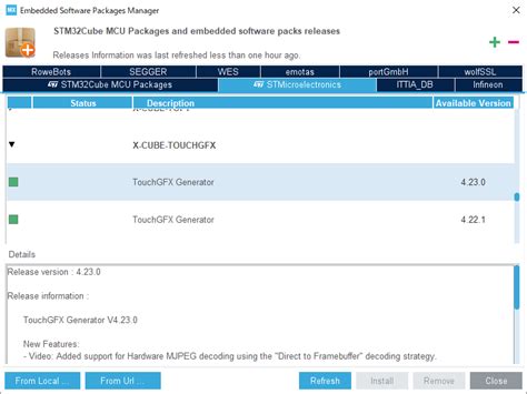 X Cube Touchgfx 4231 Is Out Stmicroelectronics Community