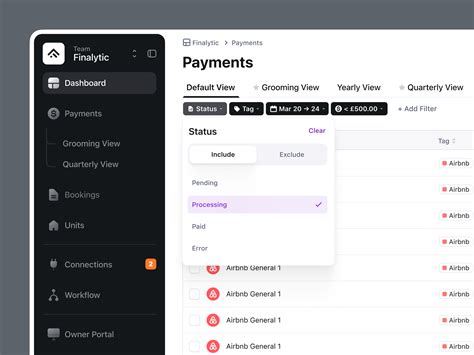Table Actions Filter By Kevin Dukkon For Fintory On Dribbble