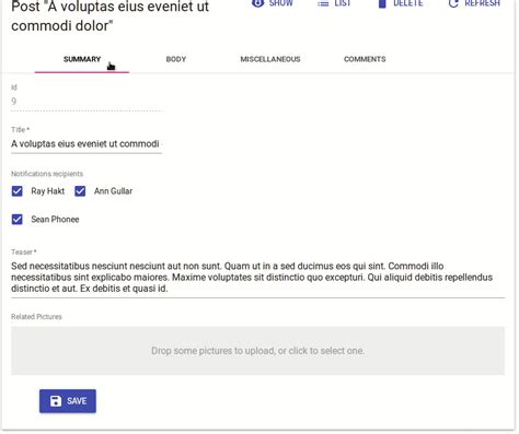 React Admin The Create And Edit Views