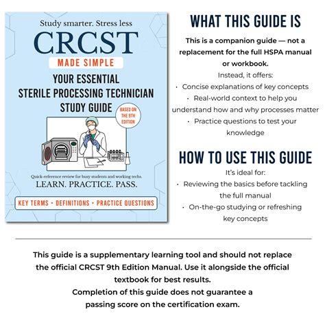 Crcst Study Guide 9th Edition Printable Sterile Processing Technician