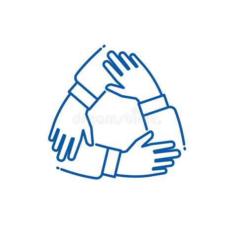 团结协作简笔画 团结协作图标 团结协作卡通目标 大山谷图库