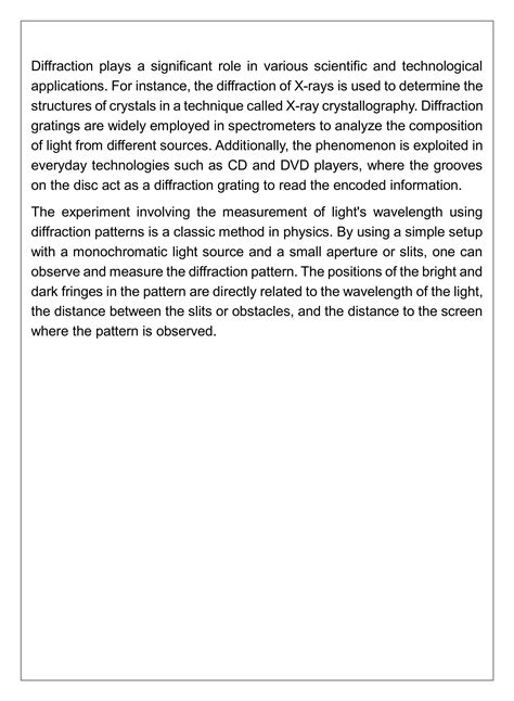 Diffraction Using Two Blades To Calculate Wavelength Of Light Witout Values And New Table Pdf