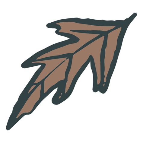 Brown Leaf Doodle Autumn Png And Svg Design For T Shirts