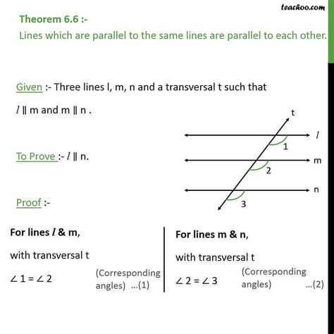 Theorem Lines Parallel To Same Lines Are Parallel To Each Other