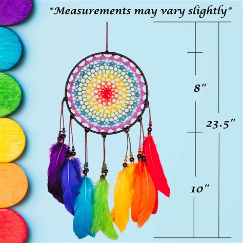 Rainbow Colored Dream Catcher Dreamcatcher For Bedroom Dream Catcher