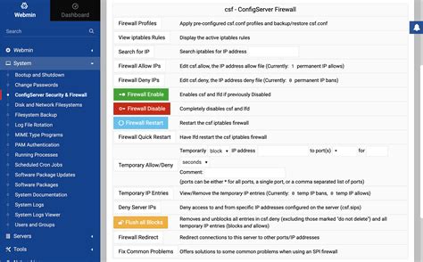 Configserver Security And Firewall Webmin