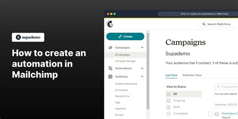 How To Create An Automation In Mailchimp
