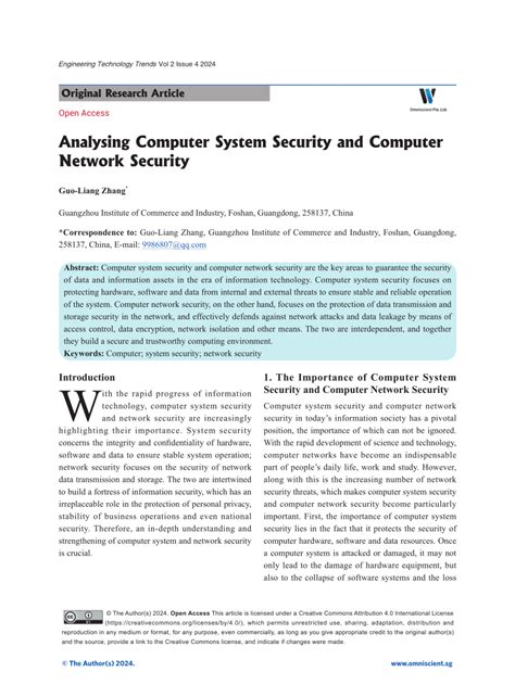 Pdf Analysing Computer System Security And Computer Network Security