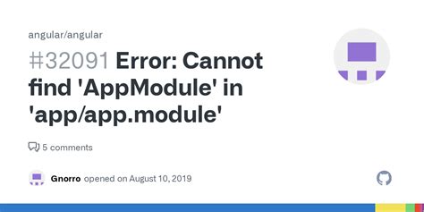 Error Cannot Find Appmodule In Appappmodule · Issue 32091
