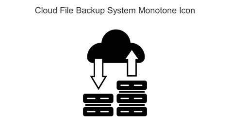 Cloud File Backup System Monotone Icon In Powerpoint Pptx Png And Editable Eps Format PPT Template