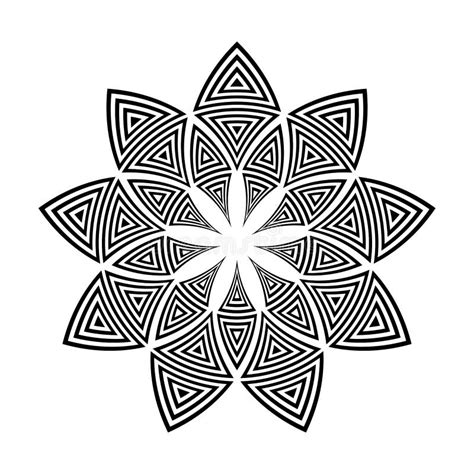 Geometric Pattern In Circle Shape Decorative Design Element Stock Vector Illustration Of