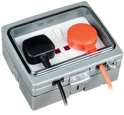 Tgv201n Timeguard Timeguard Grey 2 Gang Plug Socket 1 Pole 13a Type G British Outdoor