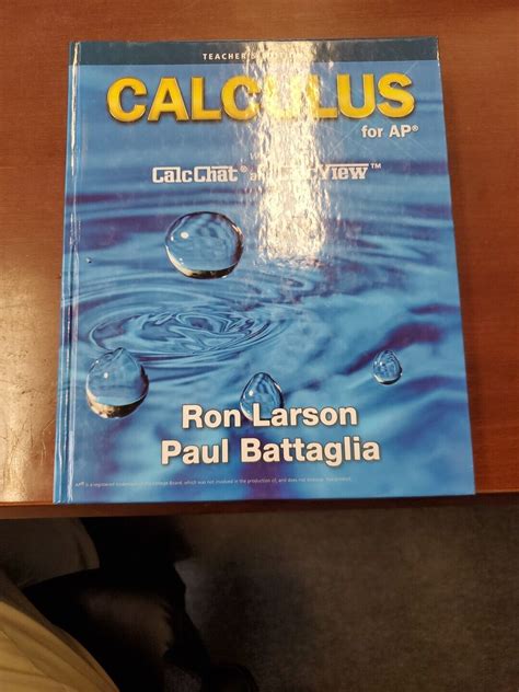 Calculus For Ap Teacher S Edition With Calcchat Calcview Larson Ebay