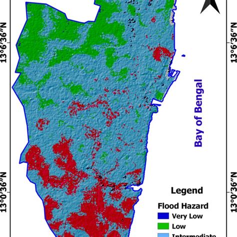 Map Showing Final Flood Susceptibility Zones Chennai India Download
