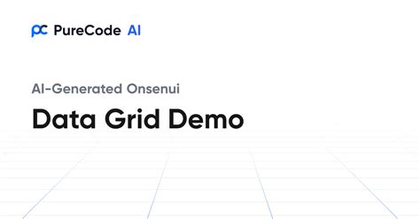 Build Great Onsenui Data Grid Demo Components Faster Using Ai Tools