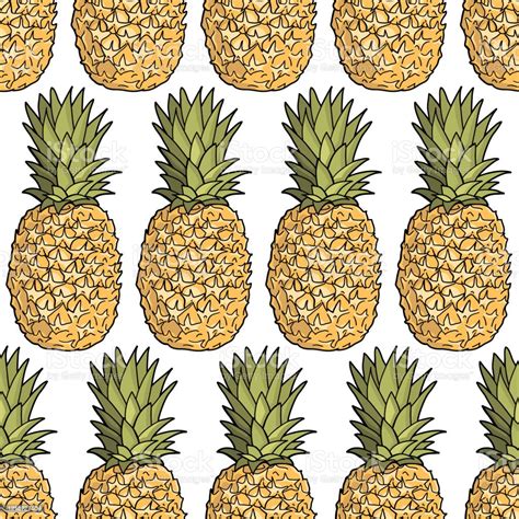 파인애플과 원활한 패턴 그래픽 양식에 일치시키는 도면입니다 벡터 일러스트레이션 0명에 대한 스톡 벡터 아트 및 기타 이미지 0명 과일 꽃무늬 Istock