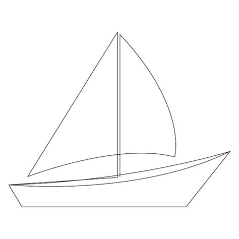 Premium Vector Single Line Art Drawing Continuous On Sailboat Icon