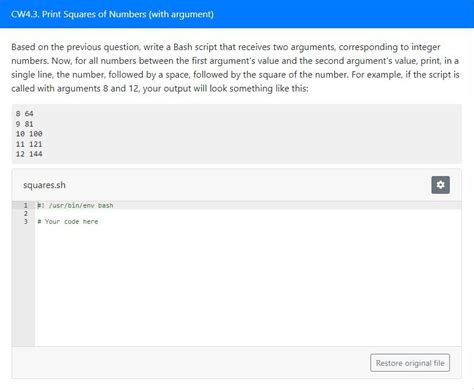 Solved Based On The Previous Question Write A Bash Script Chegg Com