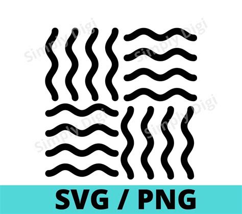 Abstract Lines Waves Zigzag Chevron Squiggle Wavey Line Pattern Svg Png Instant Digital