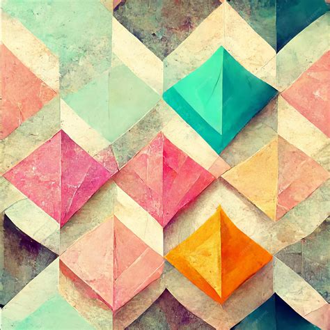 Premium Photo Seamless Pattern Abstract Triangular Shapes Ai Generative