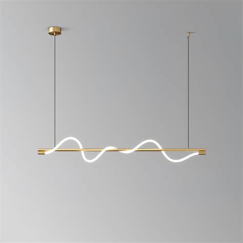 Linear Curve Island Pendant Lamp Vakkerlight