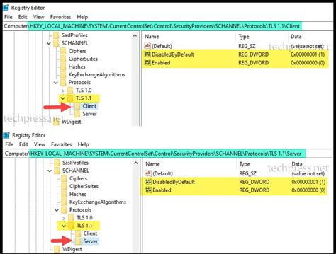 Disable Tls 10 And Tls 11 In Windows 10