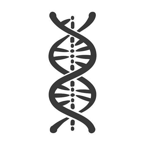 Símbolo De Mutación Del Adn Del Gen Silueta Sólo Color Negro Vector Premium
