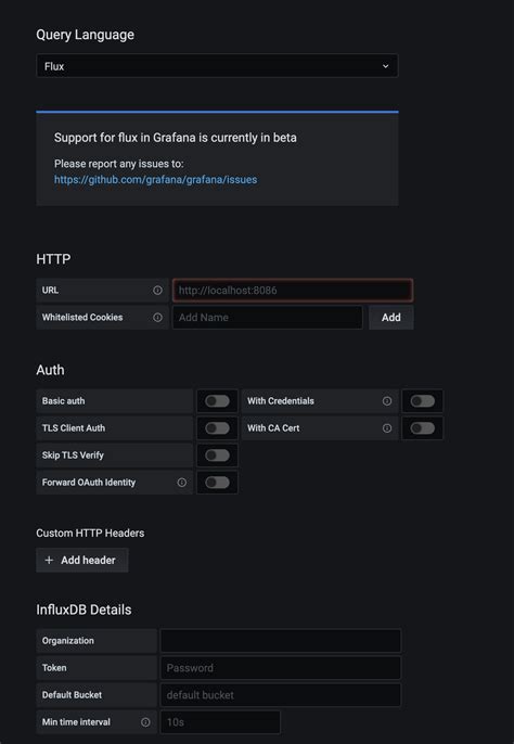 Integration With Influxdb Influxql Error Badrequest Grafana Cloud