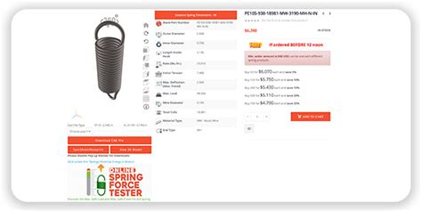 Online Spring Force Tester Stock Extension Springs