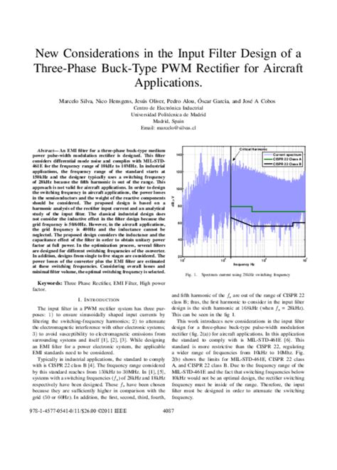Pdf New Considerations In The Input Filter Design Of A Three Phase Buck Type Pwm Rectifier For