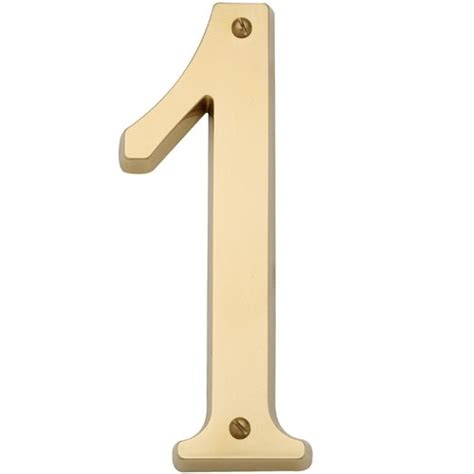 Estate Door Accessories Collection 1 House Number In Lifetime Pvd
