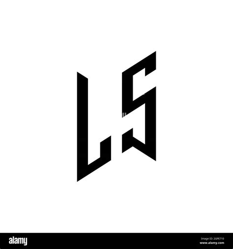 LS Monogram Geometric Shape Style Template Monogram Initial Design
