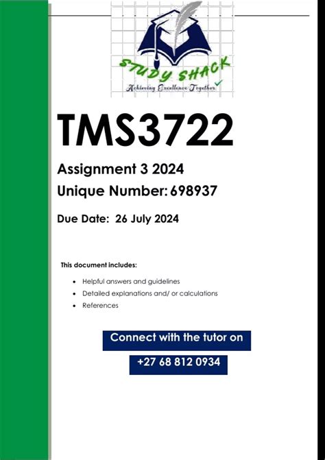 Tms3722 Assignment 3 Quality Answers 2024 Teaching Life Orientation
