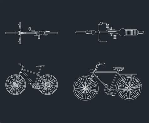 Bloques Cad De Bicicletas Dwg Gratis Para Diseño Urbano Y Paisajismo