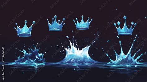 Water Splash Vfx Animation Sprite Sheet Stages Of Liquid Aqua Splashing Motion Design Elements