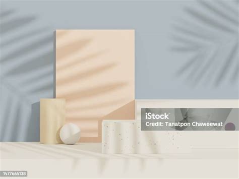 3d 추상 흰색 플랫폼 쇼케이스 제품 및 화장품 프레젠테이션 Terrazzo 아이디어 개념 모형 및 광고를 위한 최소 연단 웹 배너에 대한 기하학적 디자인 장면을 렌더링
