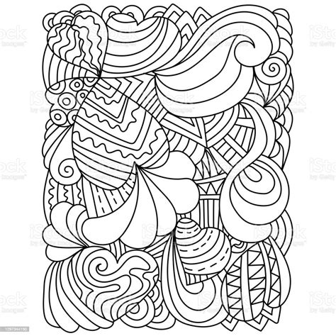 하트와 화려한 패턴 발렌타인 데이에 대한 안티 스트레스 색칠 페이지 또는 색칠 공부를 만드는 그림 0명에 대한 스톡 벡터 아트 및 기타 이미지 Istock