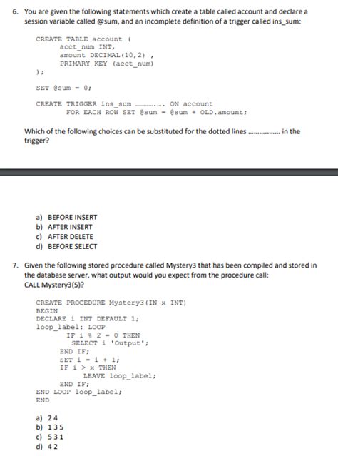 solved 1 consider the following sql query select