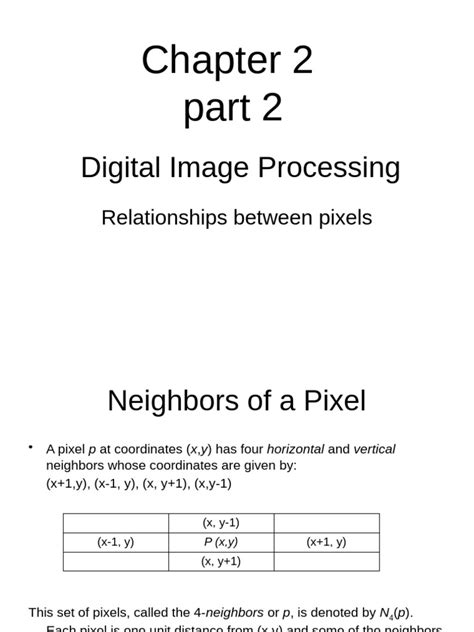 Digita Image Processing Chapter 2 Part 2 Pdf