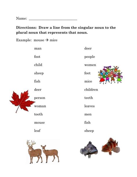 Irregular Plural Nouns Online Exercise For Grade 2 Plurals Plural