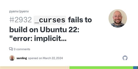 Curses Fails To Build On Ubuntu 22 Error Implicit Declaration Of
