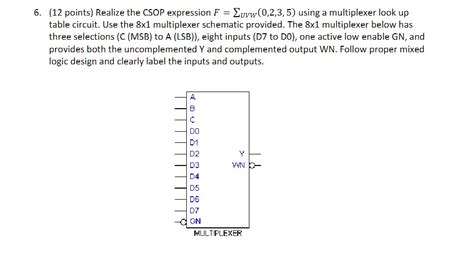 Solved 5 12 Points Realize The Csop Expression