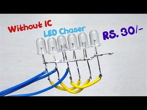 How To Make Led Chaser Without IC Electronic Circuit Projects Led Electronics Projects Diy