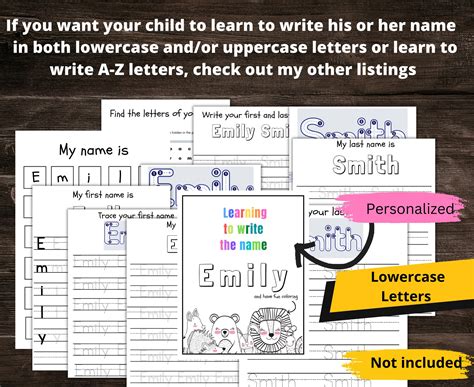 Custom Name Tracing Sheet Handwriting Practice Custom Name Etsy