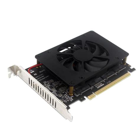 Qingqu PCIEX16 NVME M2 MKEY SSD Array Expansion Adapter Card