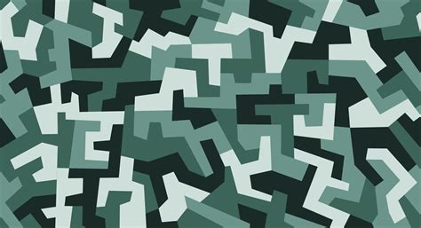 Geometric Camo Seamless Pattern Abstract Military Camouflage Background Green Color Pattern