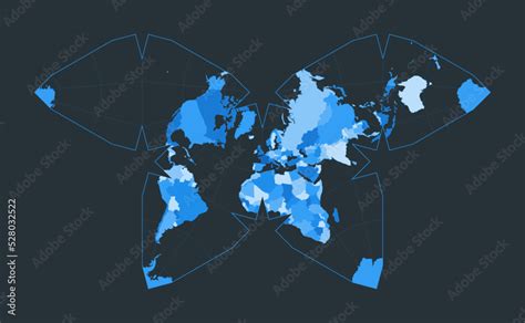 World Map Steve Watermans Butterfly Projection Futuristic World Illustration For Your