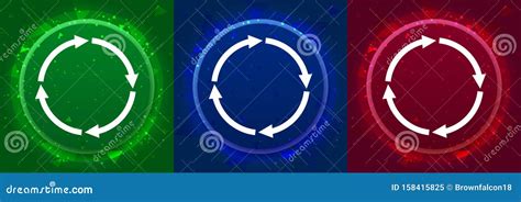 Refresh Update Icon Elegant Modern Design Abstract Buttons Set Illustration Stock Vector